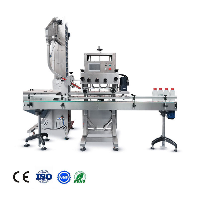 NP-LC Fully Automatic Spindle Capping Machine With Cap Feeding Elevator Spindle Capper
