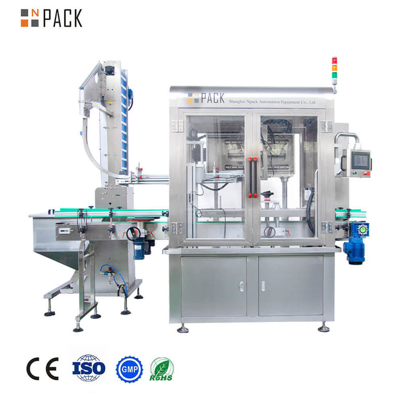 Beer Bottle Automatic Capping Machine With Cap Feeder Dual Capping Heads Tracking
