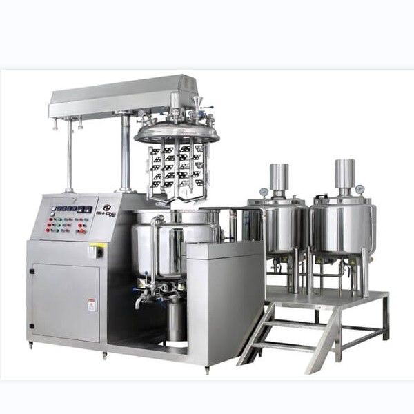 50L To 1000L Cream Lotion Automatic Vacuum Homogenizer Mixer Machine ...