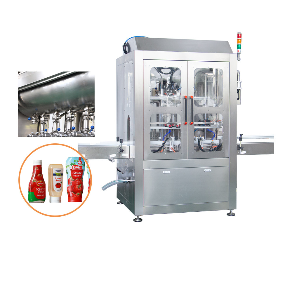Automatic U Type Hopper 100ml-1000ml Mayonnaise Filling Machine With ...